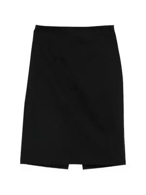 THE M.. Slit Detail Midi Skirt - Black
