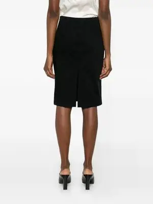 THE M.. Slit Detail Midi Skirt - Black