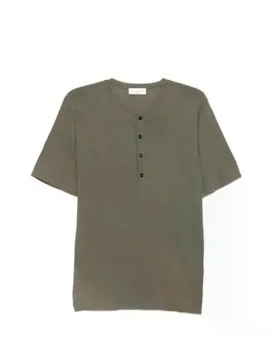 ROBERTO COLLINA Buttoned Polo Shirt - Green
