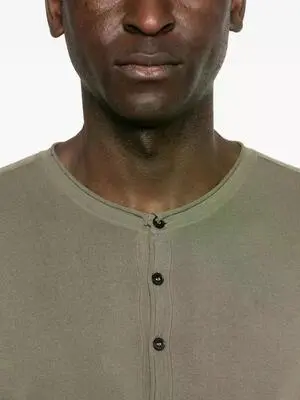 ROBERTO COLLINA Buttoned Polo Shirt - Green