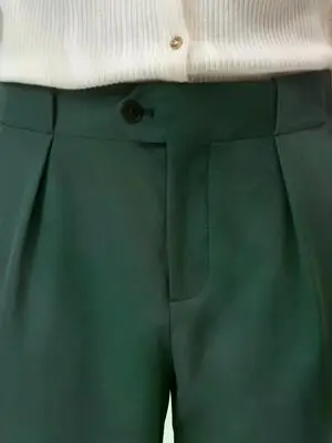 Closed Pleated Wide Leg Trousers