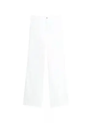 Closed Wide Leg Patch Pocket Jeans
