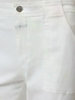 Closed Wide Leg Patch Pocket Jeans