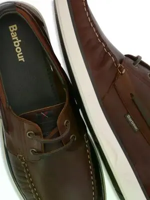Barbour Lace-up Boat Shoes - Brown