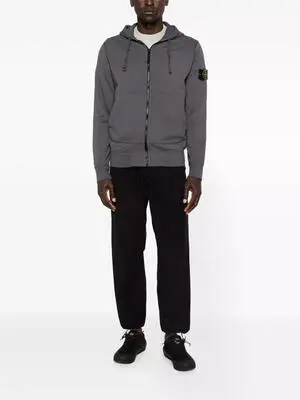 Stone Island Zip Hooded Sweatshirt - Grey