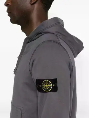 Stone Island Zip Hooded Sweatshirt - Grey