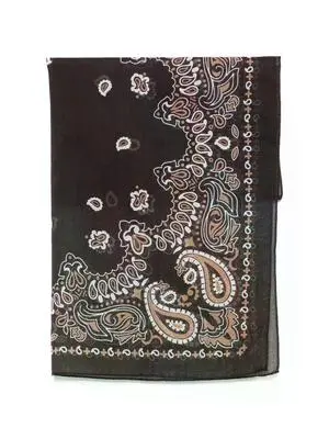 Destin Paisley-print Bandana Scarf - Brown