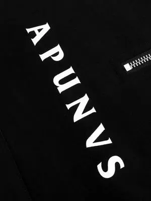 AAPE BY *A BATHING APE Half-zip Short-sleeved Hoodie - Black