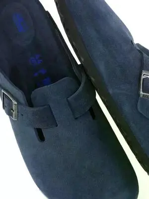 BIRKENSTOCK Boston Buckle-detail Mules - Blue