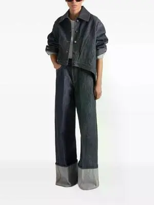 Givenchy Cuffed Wide-leg Jeans