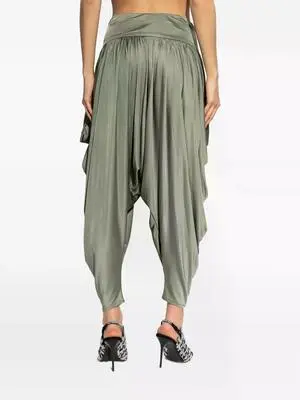 Balmain Ruched Trousers - Green
