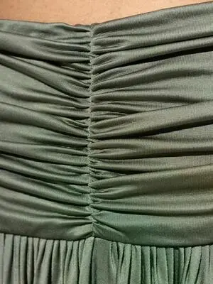 Balmain Ruched Trousers - Green