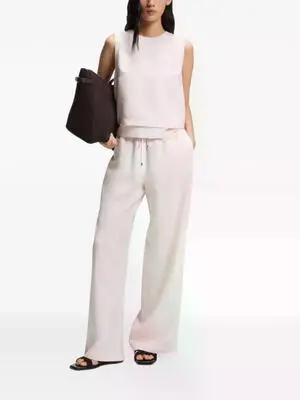 BOSS Drawstring-waist Palazzo Pants - Pink