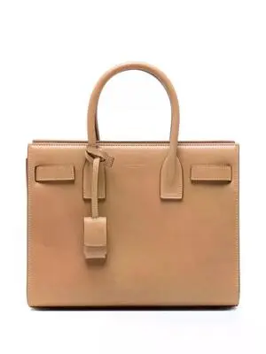 Saint Laurent Sac De Jour Leather Tote - Neutrals