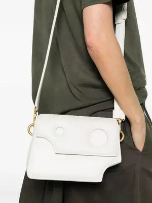Off-White Burrow 24 Leather Shoulder Bag - White
