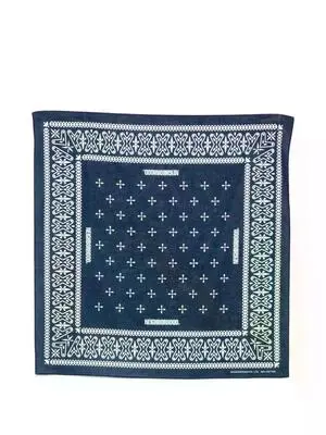 NEIGHBORHOOD Cross-patterned Scarf - Blue