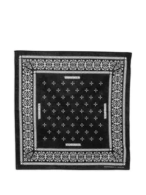 NEIGHBORHOOD Cross-pattern Scarf - Black