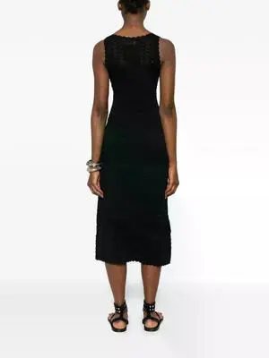 ERMANNO FIRENZE Scalloped V-neck Midi Dress