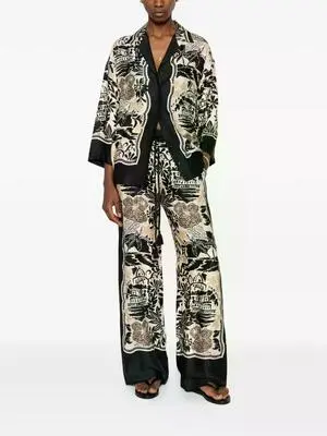 ERMANNO FIRENZE Floral-print Trousers