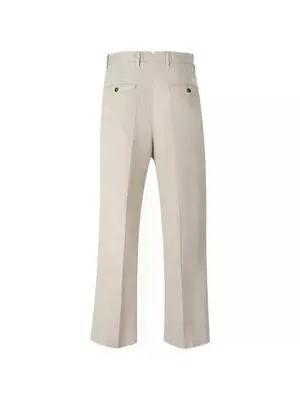 NINE:INTHE:MORNING Wide Leg Chino Trousers - Neutrals