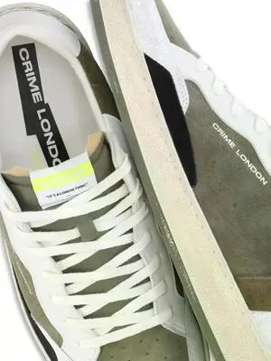 CRIME LONDON Logo-detail Leather Sneakers