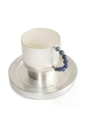 NATALIA CRIADO Perlina Cup And Saucer - Silver