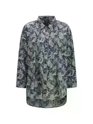R13 Pintuck Paisley-print Shirt