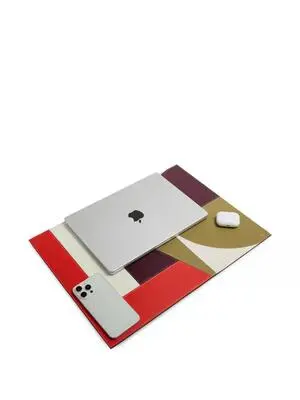 LANCEL Geometric Leather Desk Pad