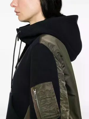 Sacai Zip-up Hooded Jacket - Blue