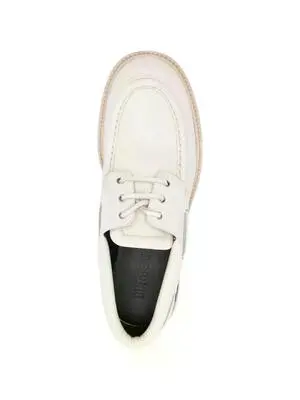 Burberry Lace-up Leather Boat Shoes