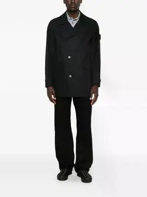 Stone Island Buttoned Pocket Jacket - Black
