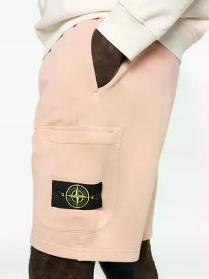 Stone Island Drawstring Cargo Shorts - Pink