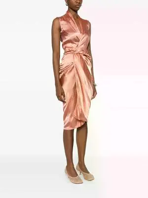 Rick Owens Sleeveless Wrap Midi Dress