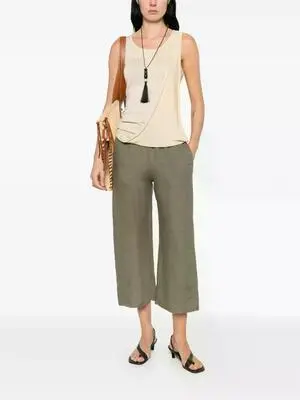 XACUS Elasticated Wide-leg Trousers - Green