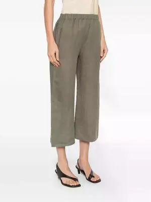 XACUS Elasticated Wide-leg Trousers - Green