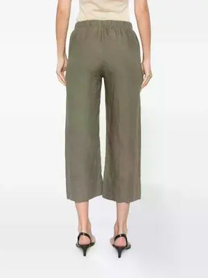 XACUS Elasticated Wide-leg Trousers - Green