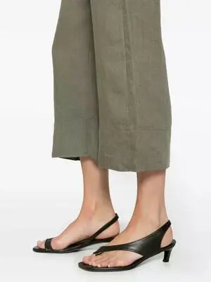 XACUS Elasticated Wide-leg Trousers - Green