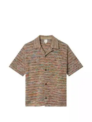 Paul Smith Signature Stripe' Knitted Cotton Shirt - Neutrals