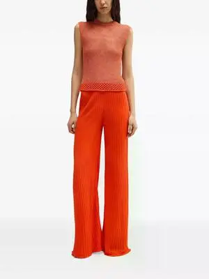 MARGHERITA MACCAPANI Wide Leg Ribbed Trousers