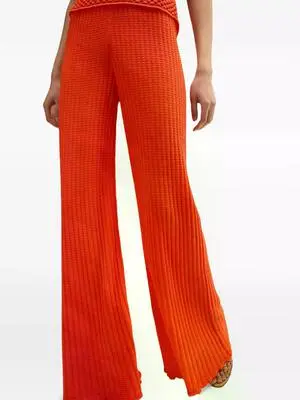 MARGHERITA MACCAPANI Wide Leg Ribbed Trousers