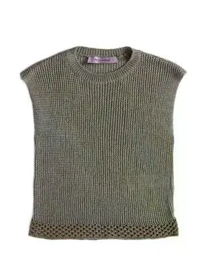 MARGHERITA MACCAPANI Giuly Round-neck Top - Grey