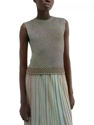 MARGHERITA MACCAPANI Giuly Round-neck Top - Grey