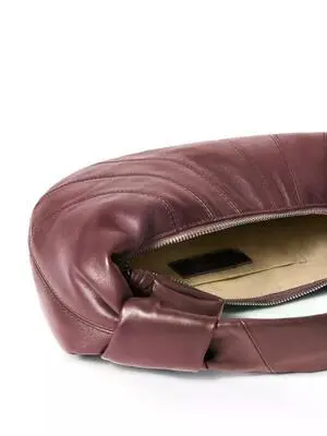 LEMAIRE Mini Fortune Croissant Leather Bag - Brown