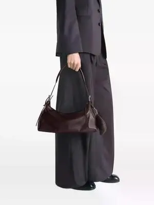 LEMAIRE Belted Leather Tote - Brown