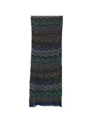 Missoni Chevron-pattern Scarf - Black