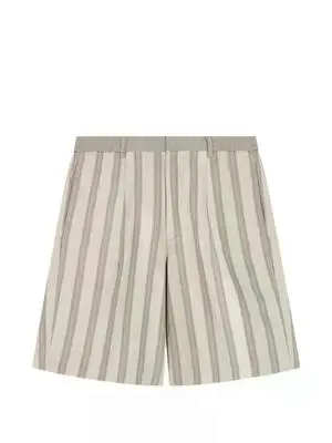 Emporio Armani Striped Drawstring Shorts - Neutrals