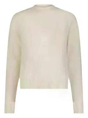 Minnie Rose Crew-neck Cashmere Sweater - White