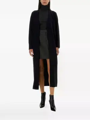 Max Mara Belted Jersey Coat - Blue