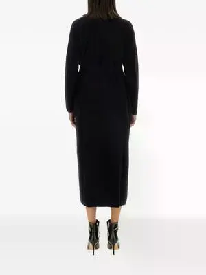 Max Mara Belted Jersey Coat - Blue