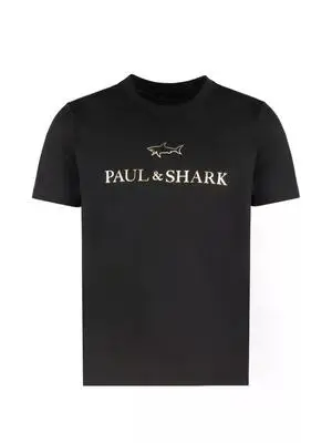 Paul & Shark Logo-print Cotton T-shirt - Black